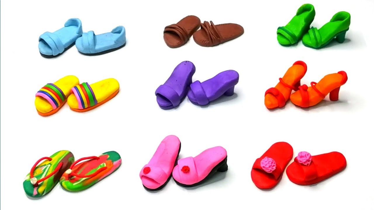 How to Make Polymer Clay Miniature Shoes | Easy Clay Art | Polymer Clay ...