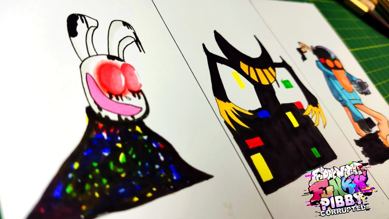 dibujo FRIDAY NIGHT FUNKIN PIBBY CORRUPT ( BUN BUN, BENDY , WHITTY ...