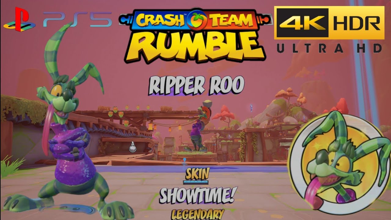 Crash Team Rumble: Competitive: Ripper Roo Showtime! Skin (PS5) (4KHDR ...