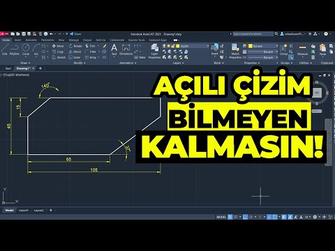 Sıfırdan Örneklerle AutoCAD - Açılı Çizim Nasıl Yapılır?| AutoCAD 2024
