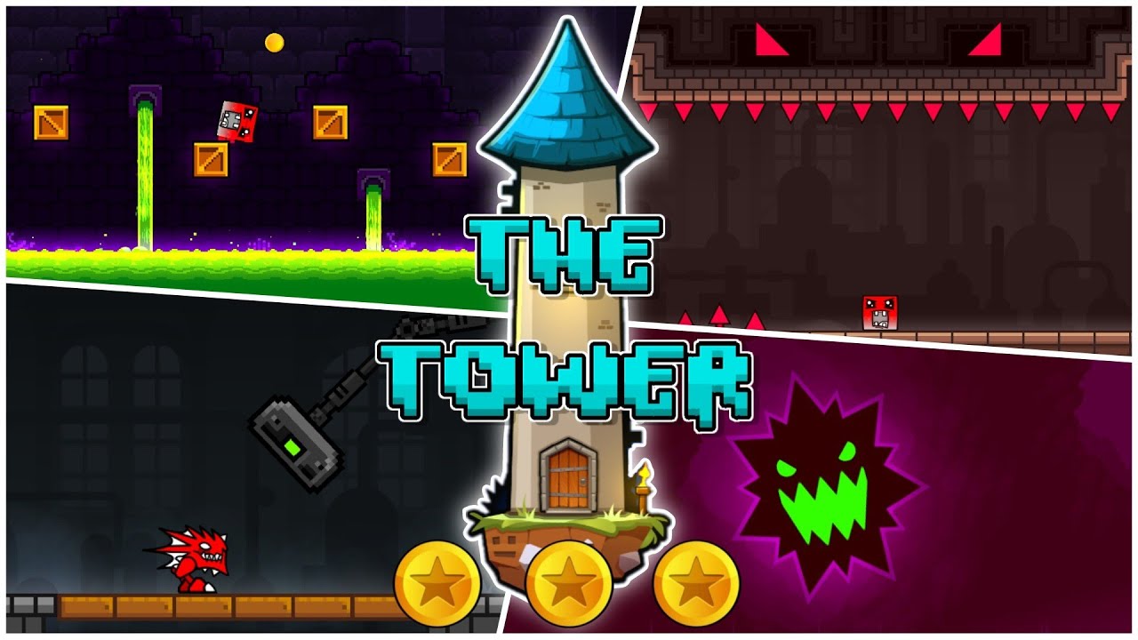 The Tower | Todos los niveles con todas las monedas | Geometry Dash 2.2 ...