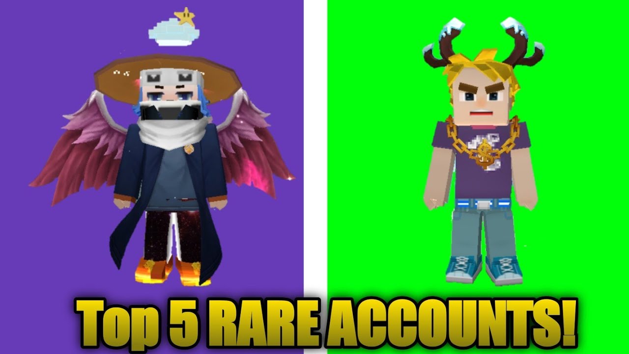Top 5 Rare Accounts [BlockMan Go] - YouTube