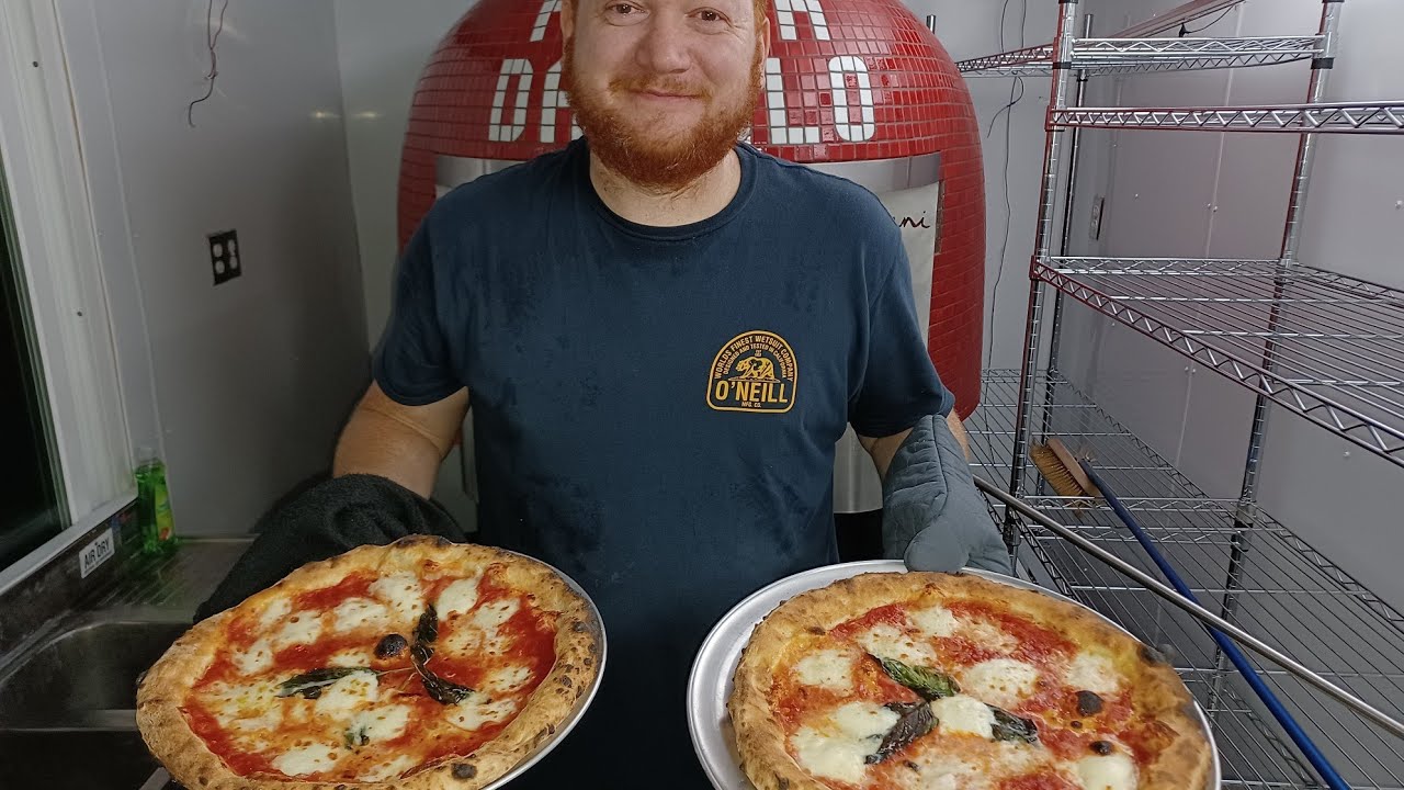 First pizza's made in the wood fired pizza truck build. part 1 - YouTube