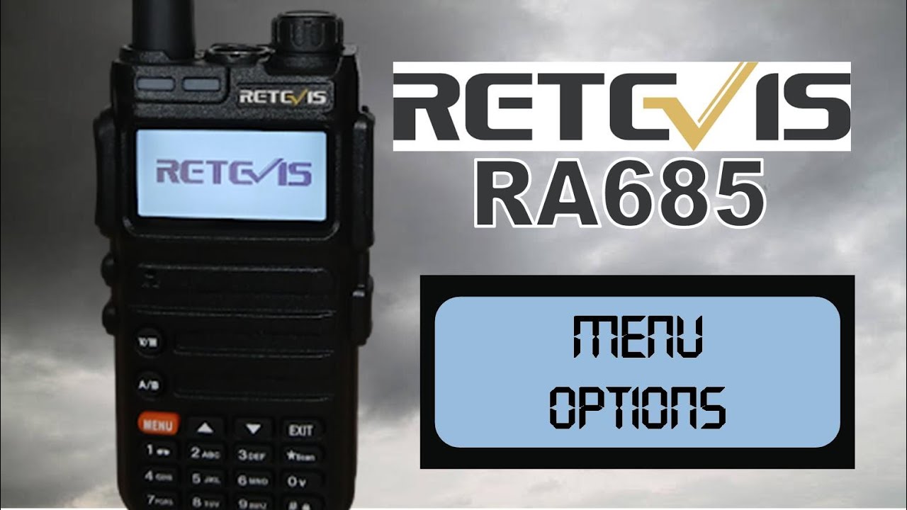 Retevis RA685 Menu Options - YouTube