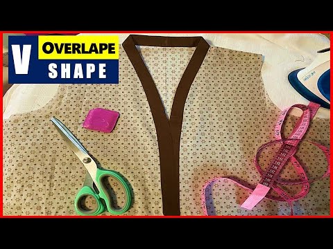 V Shape Neck Design | Overlap Collar Cutting And Stitching | Winter ...