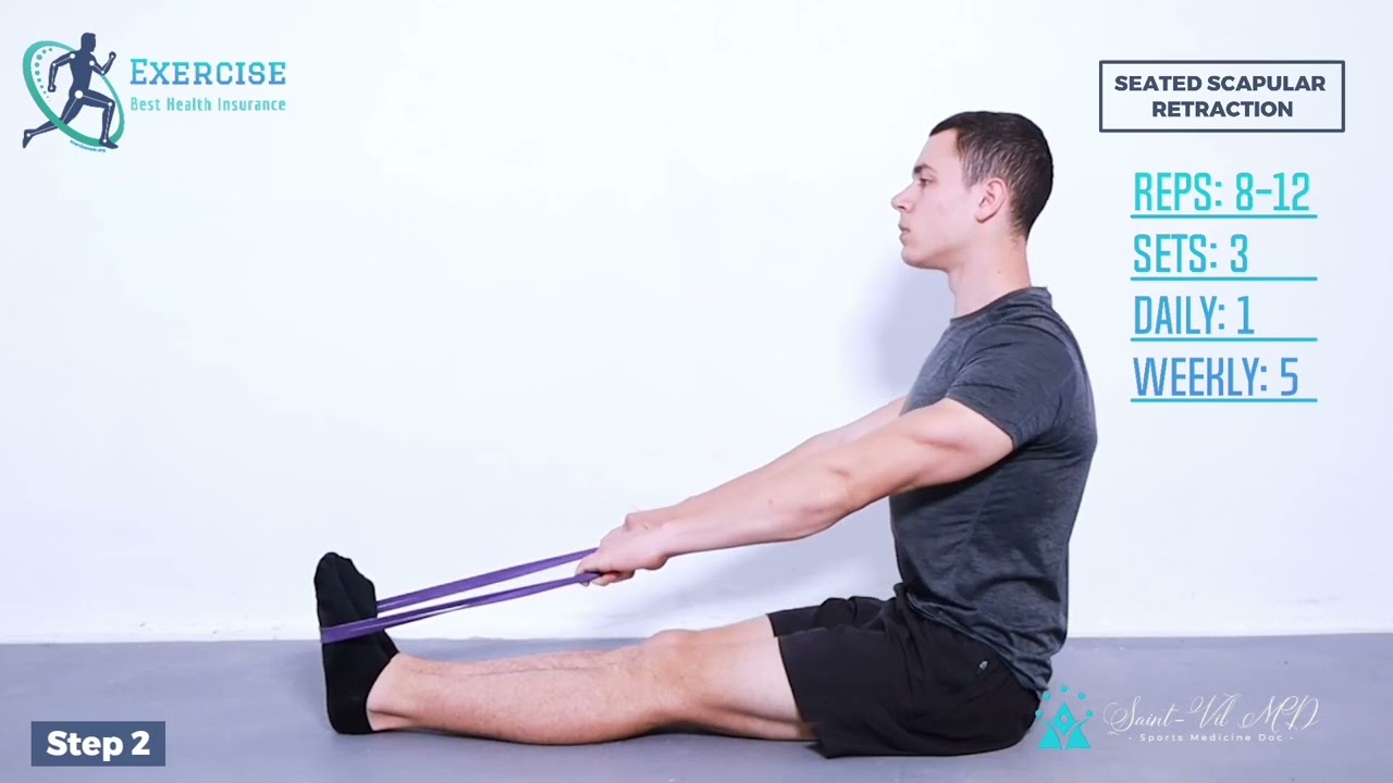 Seated scapular retraction - YouTube