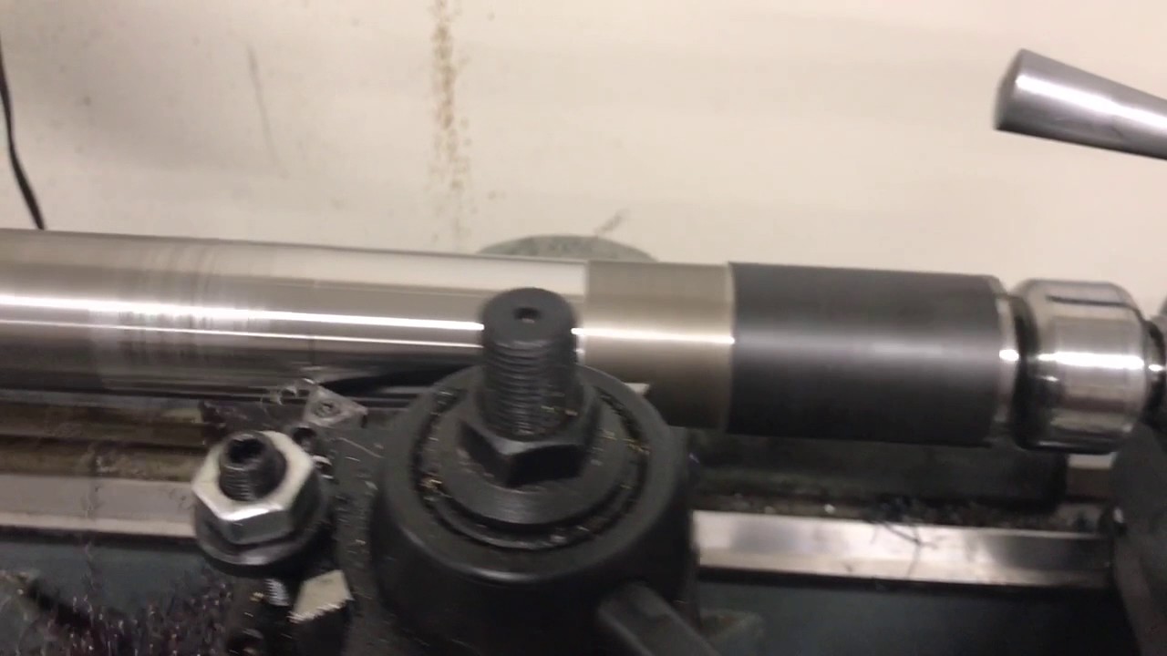 Turning 50 bmg barrel - YouTube