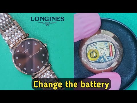 How to change the battery Longines L4.512.1 - YouTube