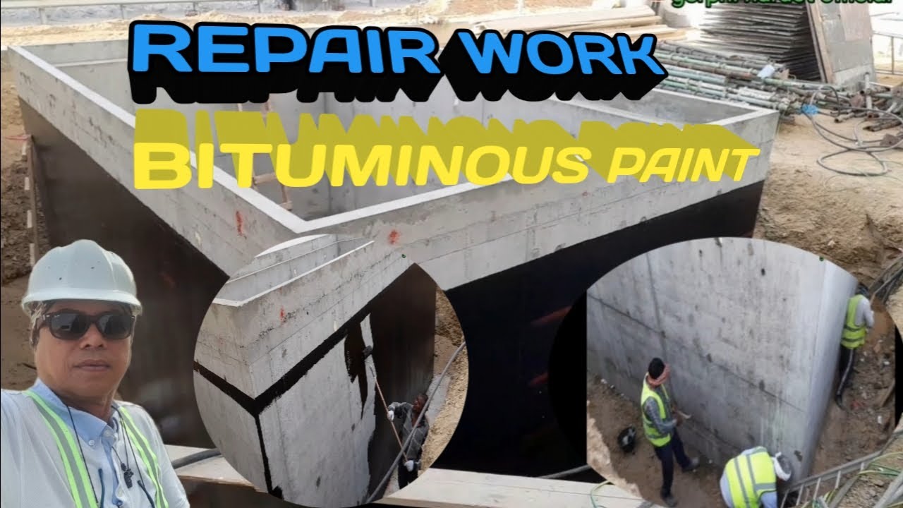 The simple way how to make water tank repair & apply betuminous black ...