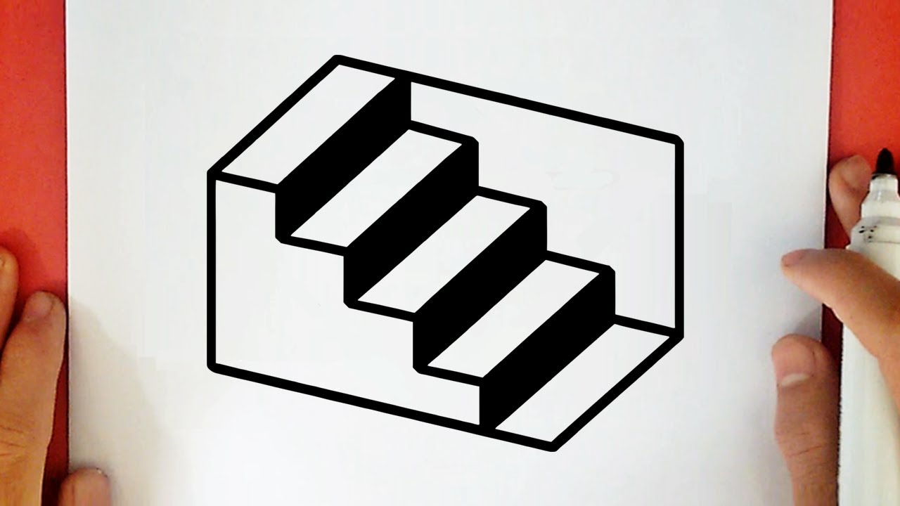 HOW TO DRAW A 3D LADDER - YouTube