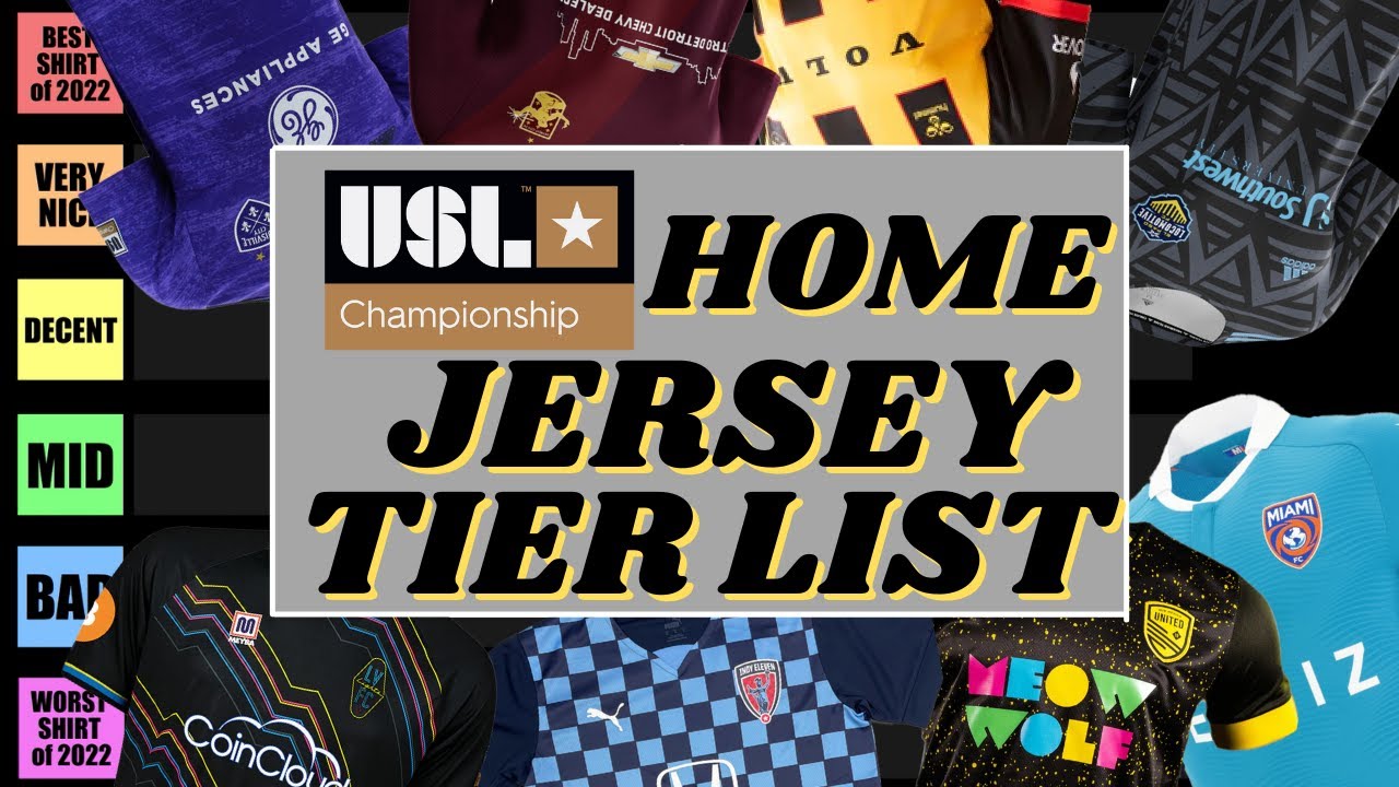 2022 USL CHAMPIONSHIP HOME KIT TIER LIST - YouTube