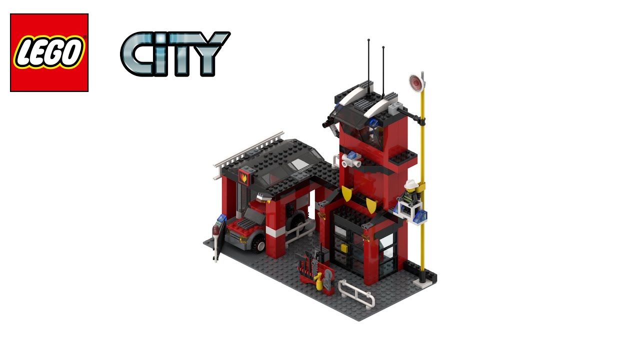 LEGO City 7240 | Fire Station | 2005 - YouTube
