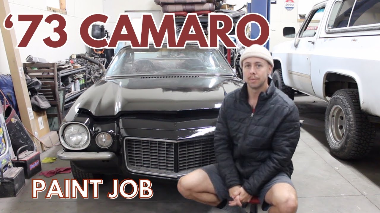 1973 Chevy Camaro Roadkill-style Restoration: In the Paint Booth - YouTube