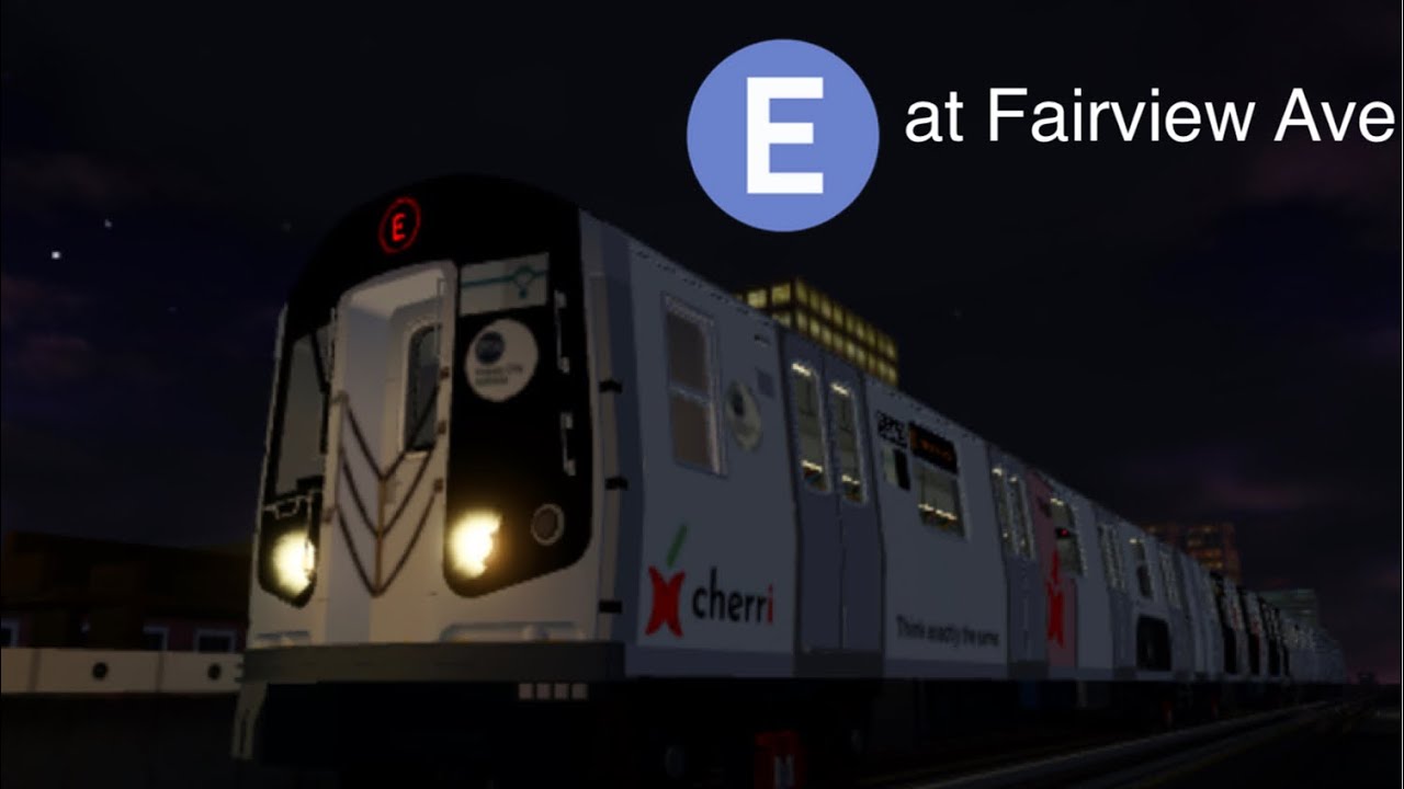 (PTA 5th Ave Lines) R160A (E) train arriving and departing Fairview Ave ...