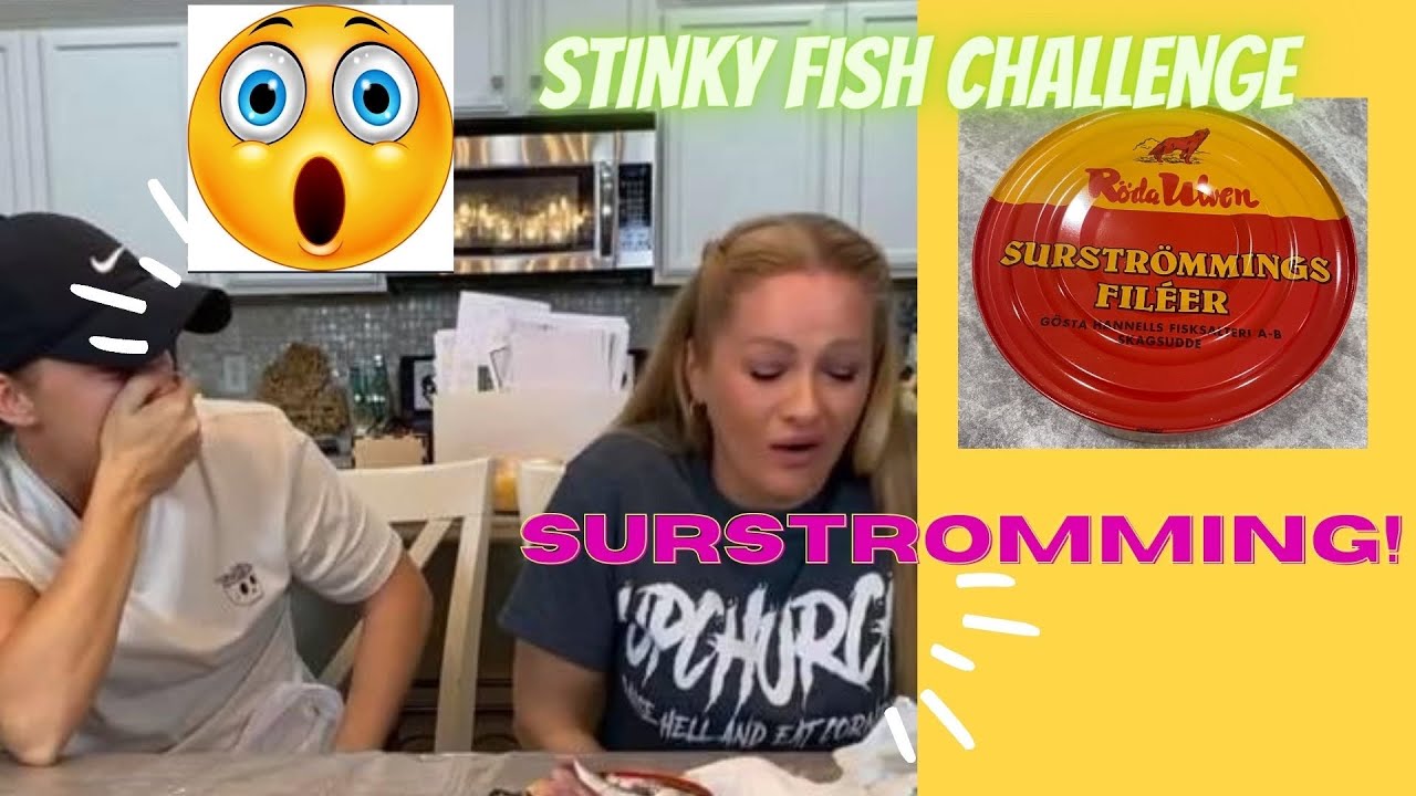 Stinky fish challenge- friend almost puked at the end!!! - YouTube