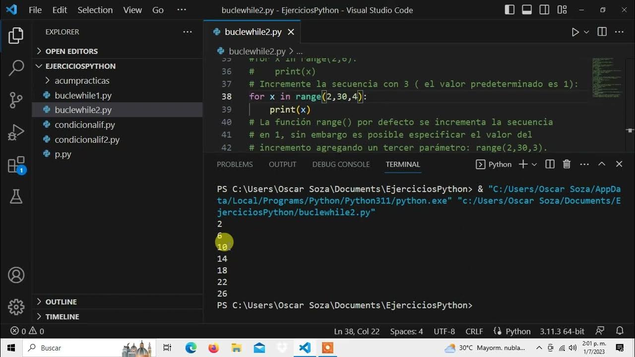 Curso de Programacion Python desde Cero Bucle For Video 02 - YouTube