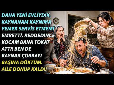 😱 Daha yeni evliyken kaynanam kaynıma servis yaptırdı. Kocam tokat attı, ben de döktüm... 🔥
