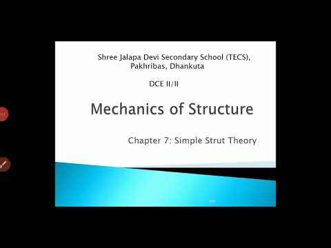 Mechanics Of Structure Lecture 10 -Simple Strut Theory - YouTube