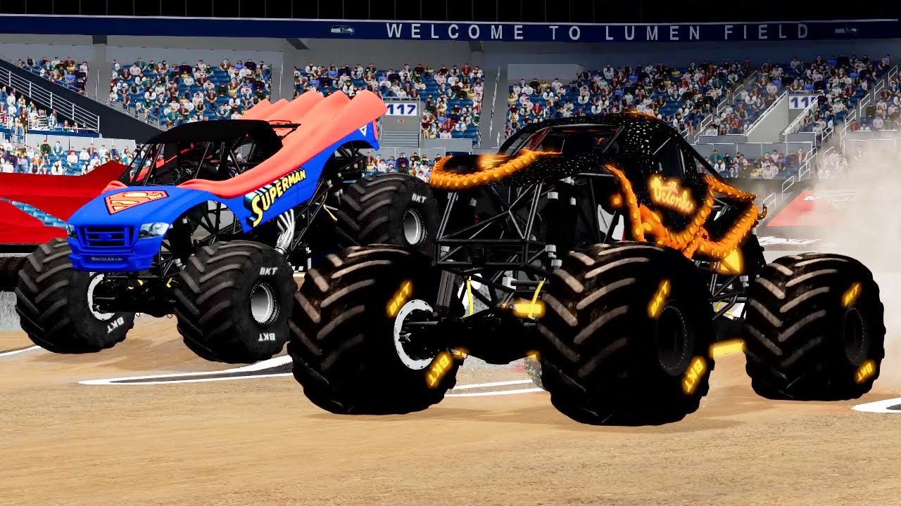 20 Truck Seattle 2024 Racing - BeamNG.Drive Monster Jam - YouTube