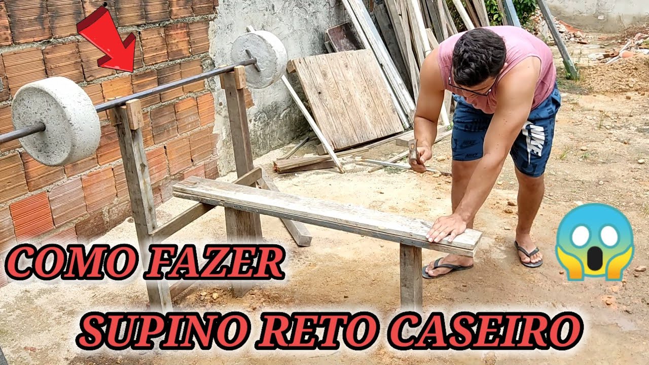 Supino Reto Caseiro (Academia Caseira do Zero) - YouTube