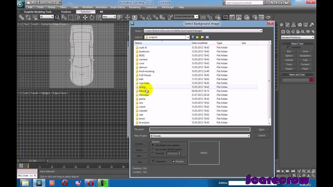 Ford Mustang (3Ds Max) Part 1 - YouTube