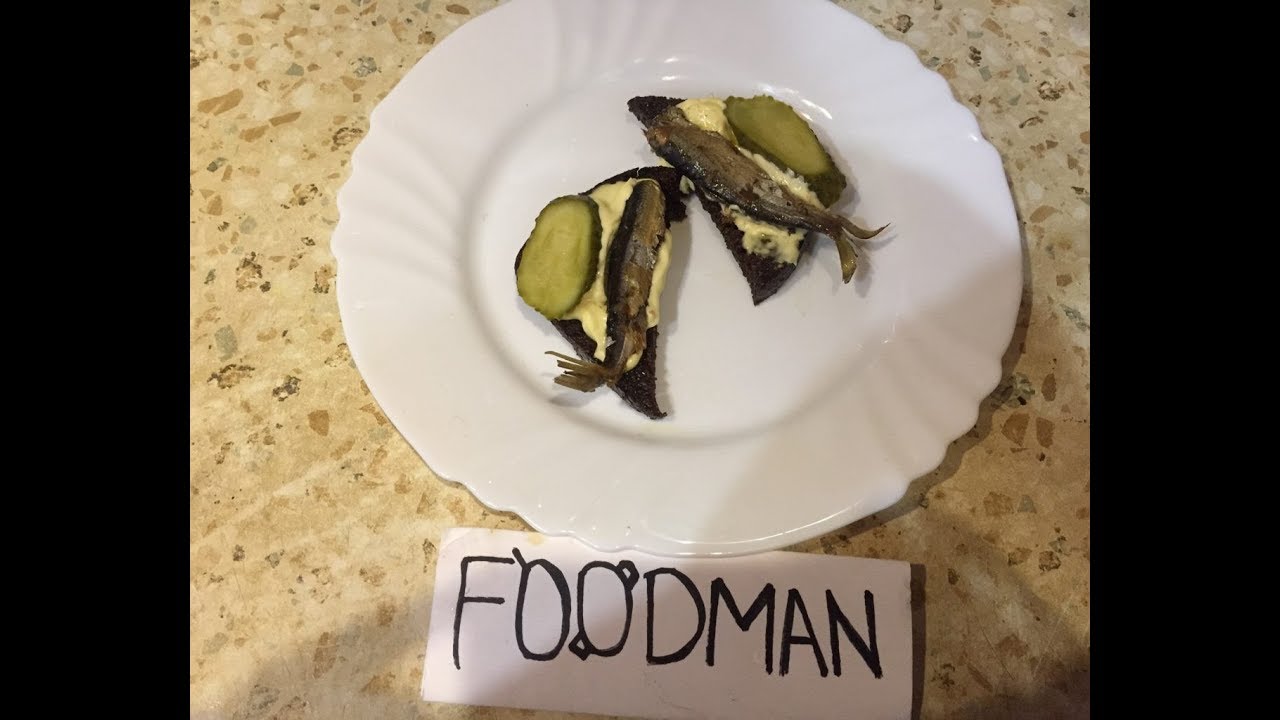 Бутерброды со шпротами: рецепт от Foodman.club - YouTube