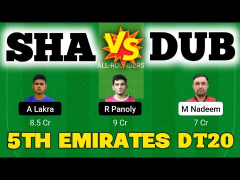 SHA vs DUB Dream11 Prediction|SHA vs DUB Dream11 Team|SHA vs DUB ...