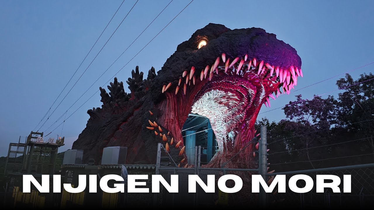 Seeing Godzilla Up Close! | Nijigen No Mori | Awaji Island, Japan - YouTube