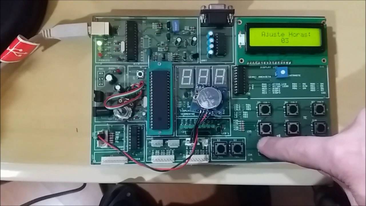 Relógio com módulo RTC1307 no Kit de desenvolvimento do SENAI. - YouTube