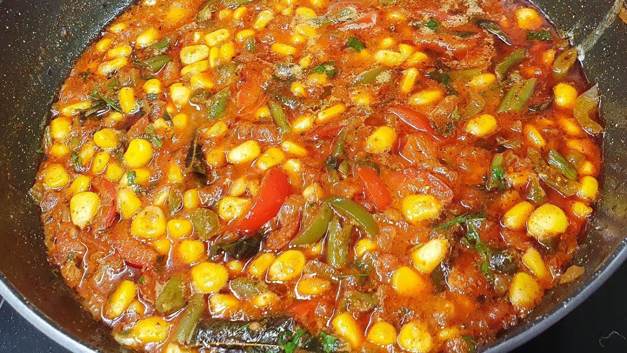 Masala Corn Sabzi Recipe - मकई की सब्जी कैसे बनाये Dum Makai Masala ...