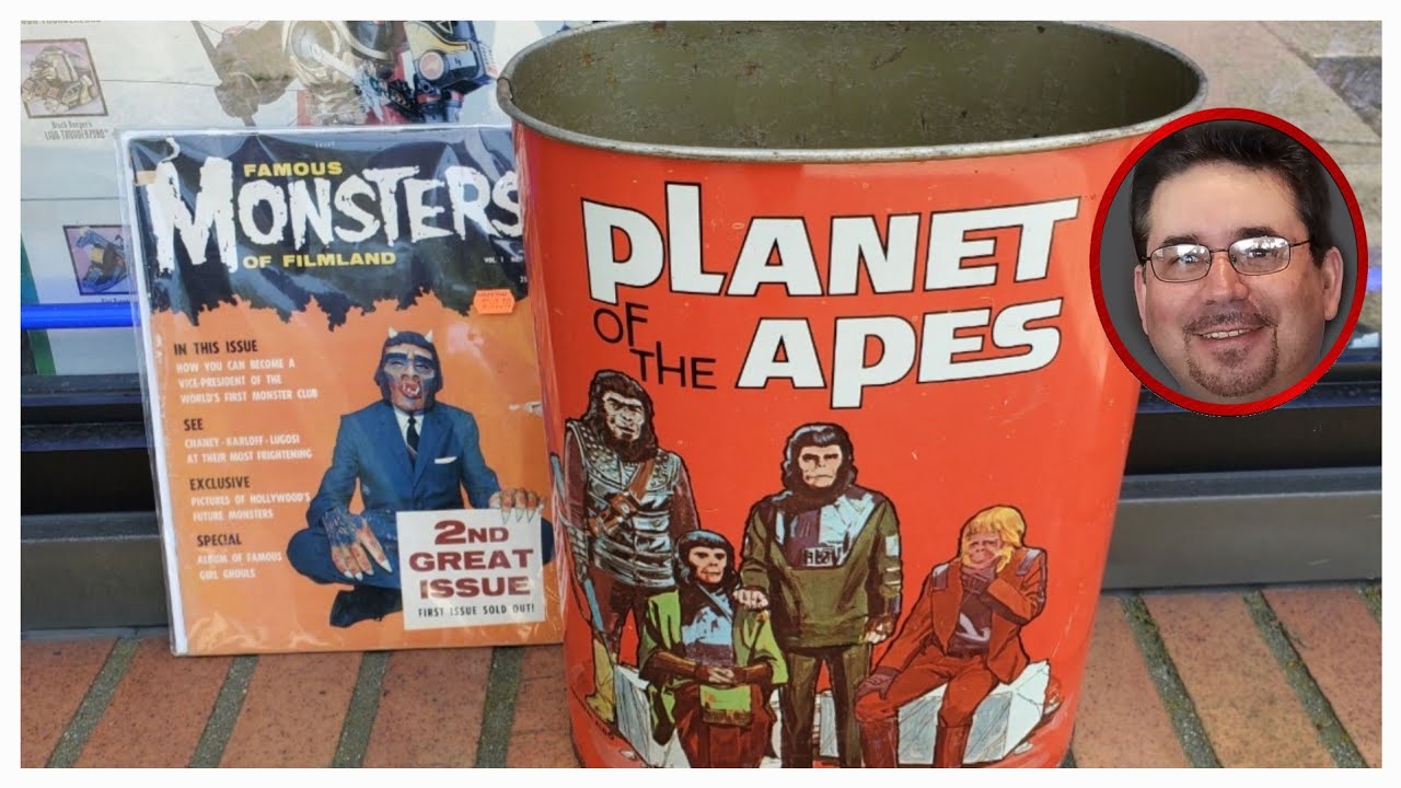 Planet of the Apes Vintage 1975 Trash Can | Famous Monsters #2 Magazine ...