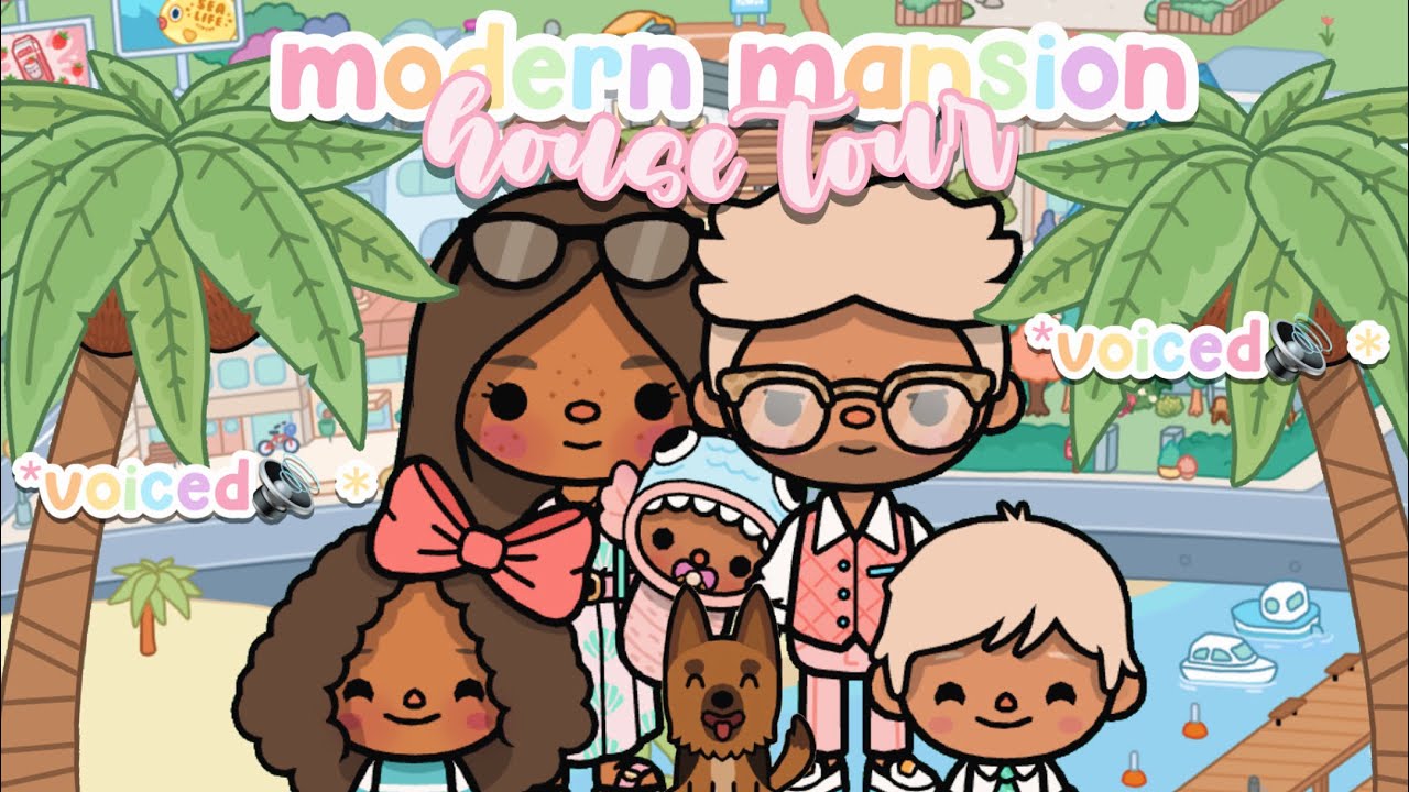 *UPDATED* Big Family Modern Mansion House Tour! *SUMMER* || voiced 🔊 ...