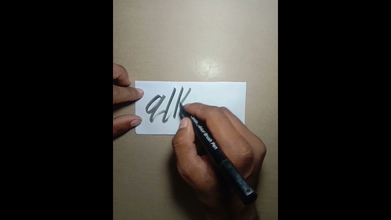 (Alka) #how to draw a calligraphy brush pen - YouTube