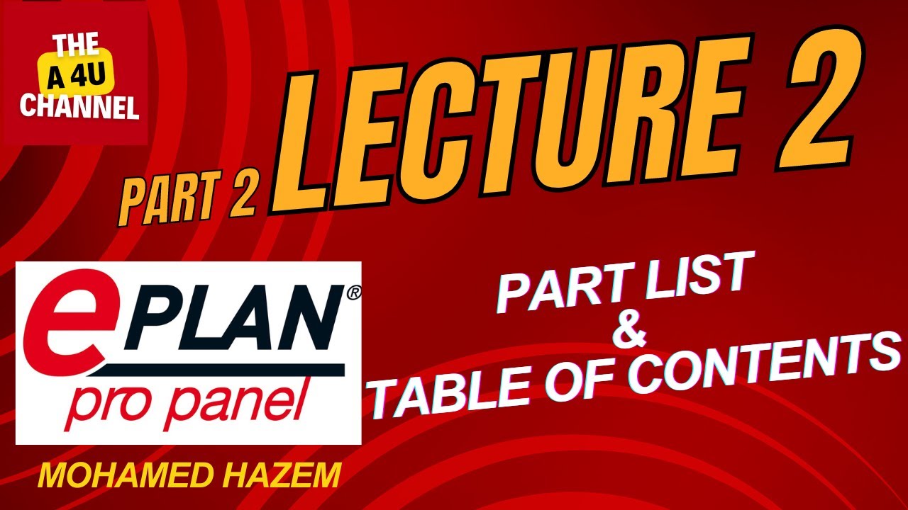 Eplan Part list and Table of Contents - YouTube