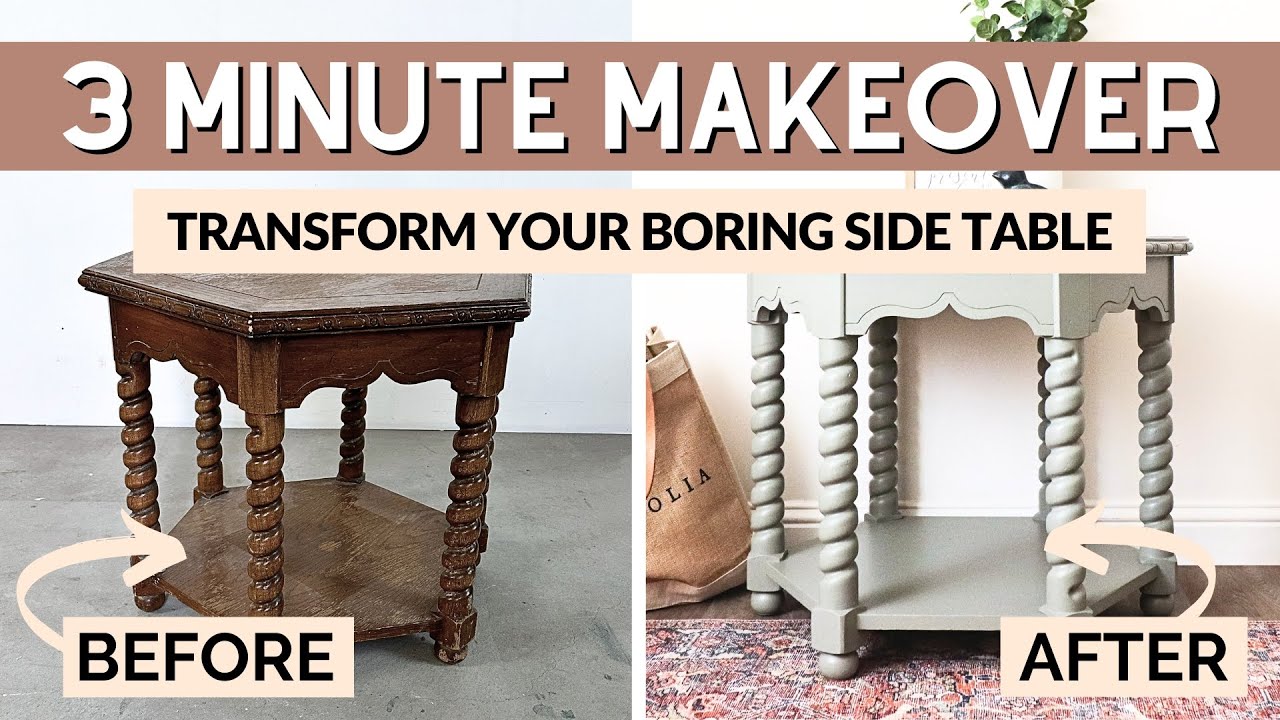 Transform Your Boring Side Table With This DIY Makeover! | 3 Minute ...