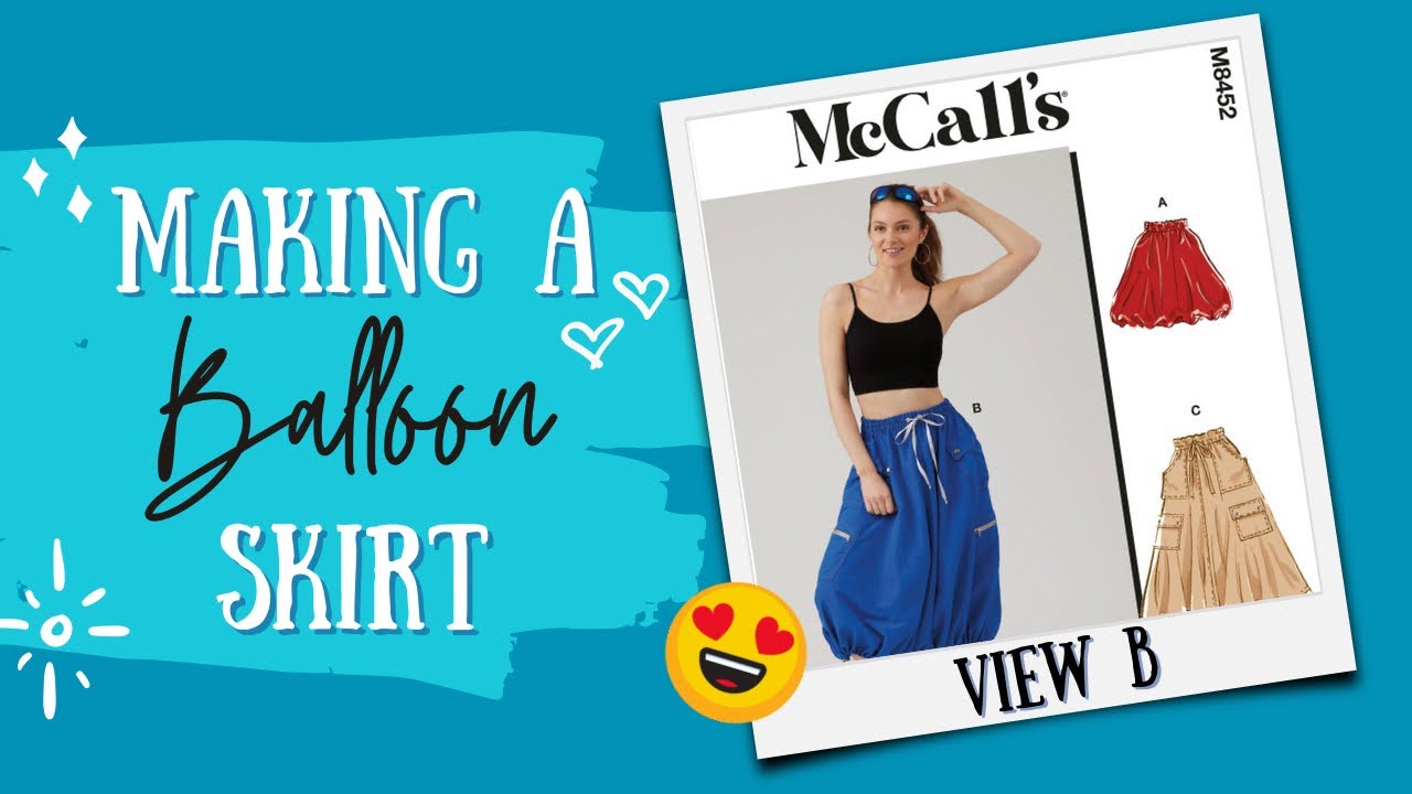 Making a Balloon skirt #sewing Mccalls 8452 - YouTube