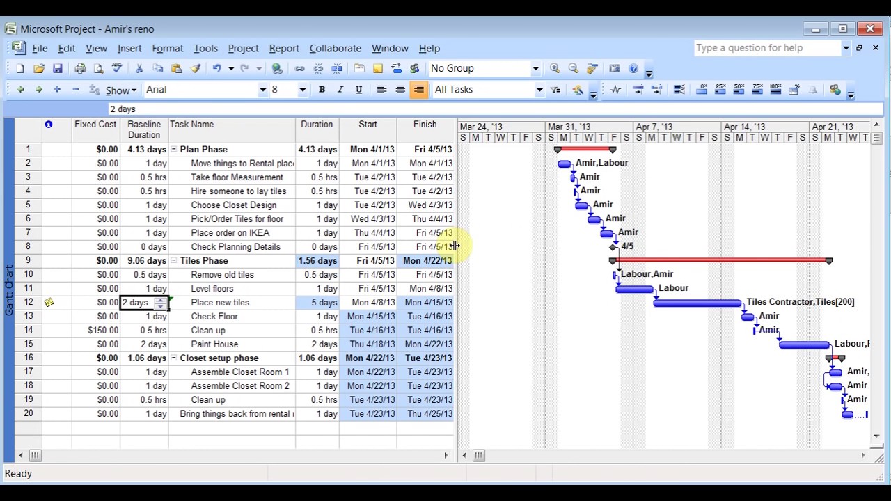 Microsoft Project 2007 Pt 3 (Resource Levelling & Reports) - YouTube