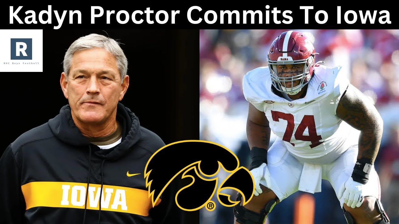Kadyn Proctor Commits To Iowa | Iowa Hawkeyes Football - YouTube