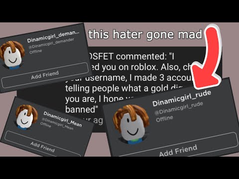 my hater went too far.. (apparently im a gold digger) - roblox // ItsDina