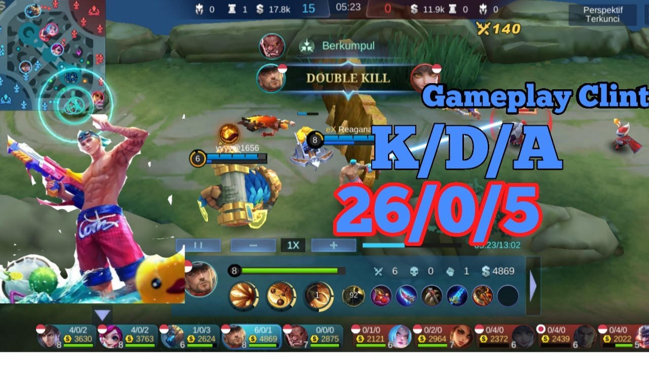 BUILD & GAMEPLAY CLINT - SKIN SUMMER - YouTube