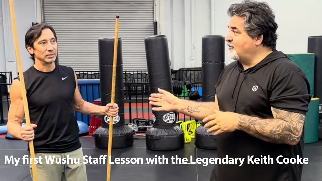 My first Wushu staff lesson with the legendary Keith Cooke - YouTube