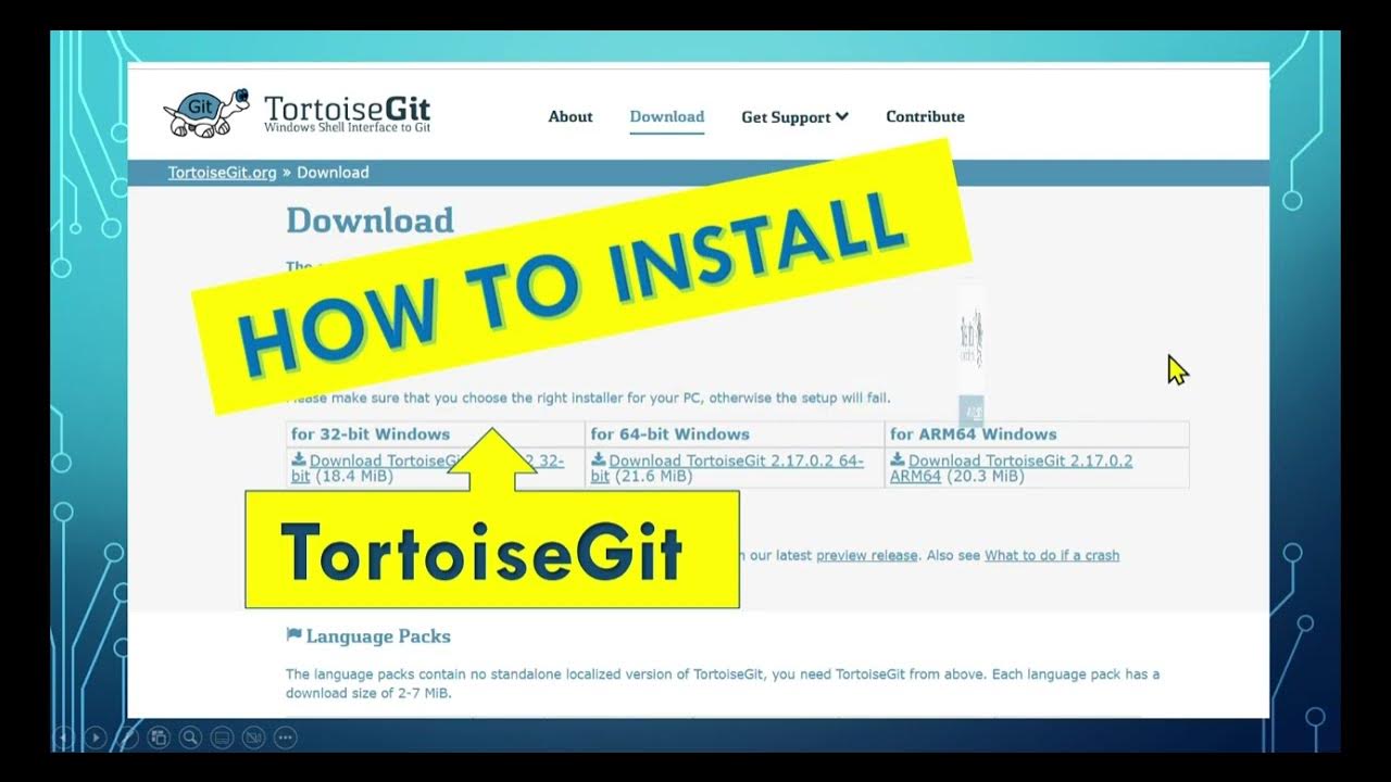 TortoiseGit Download Guide. How to download TortoiseGit - YouTube