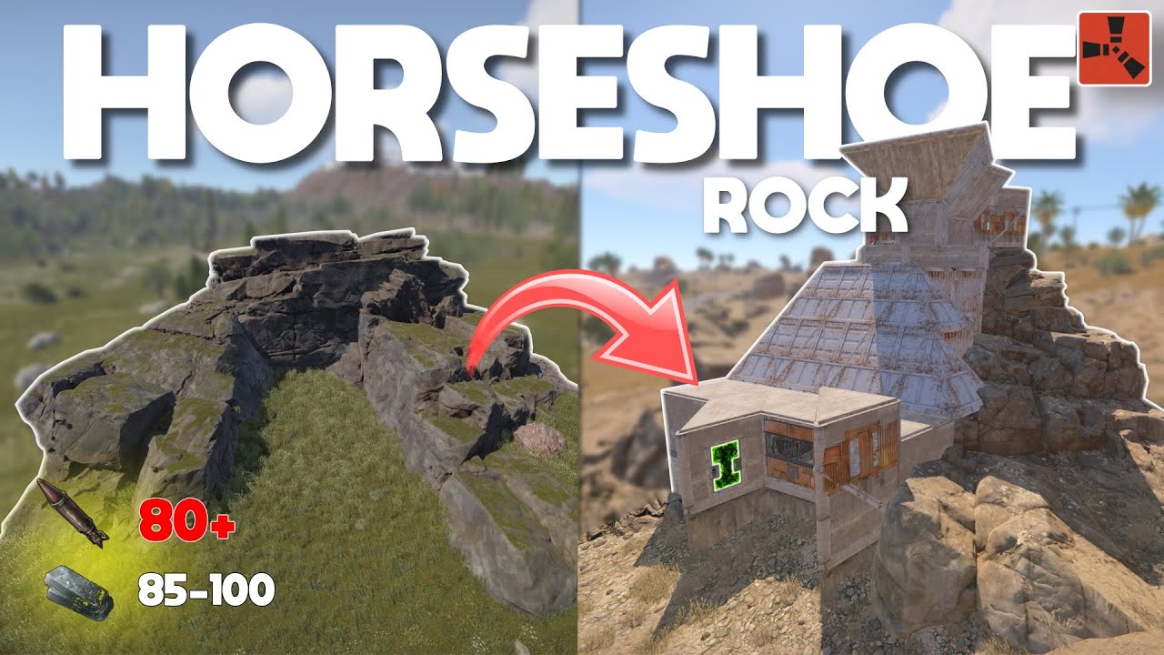 RUST - HORSE SHOE ROCK Bunker - New 2024 Rock Base Design - Rust Base ...