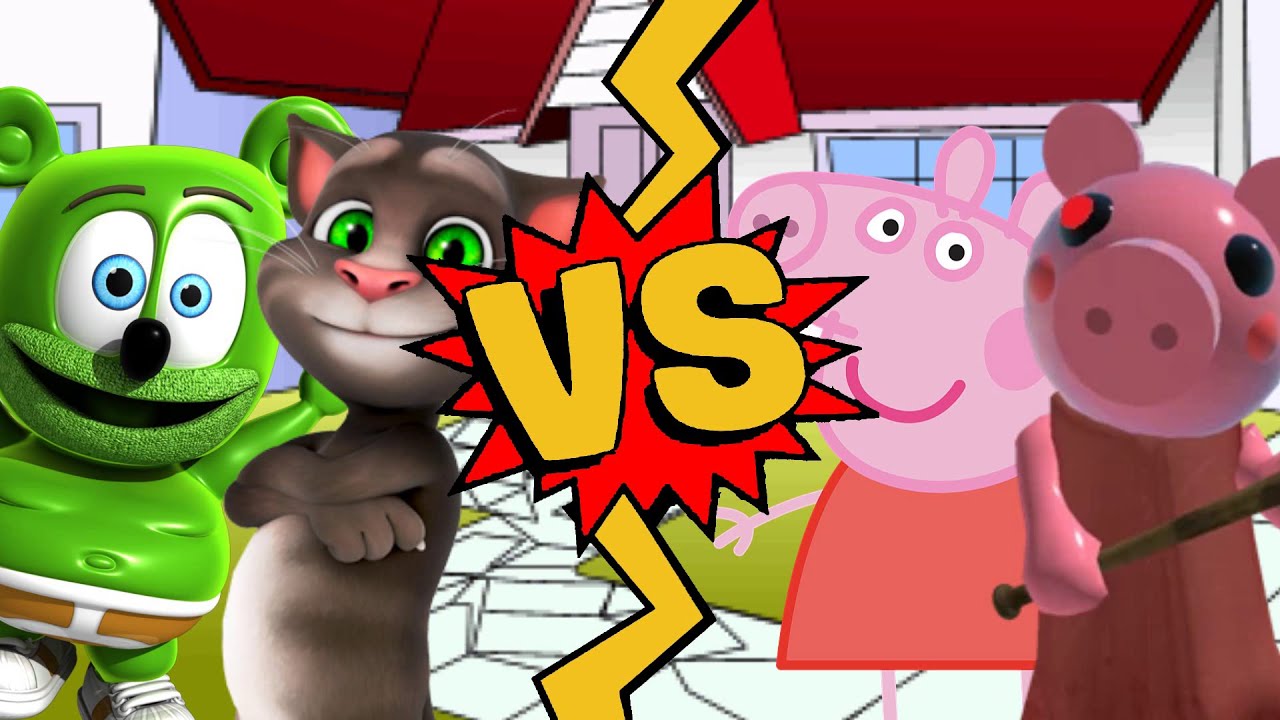 M.U.G.E.N. Battles | Talking Tom/Gummy Bear vs Peppa Pig/Piggy - YouTube