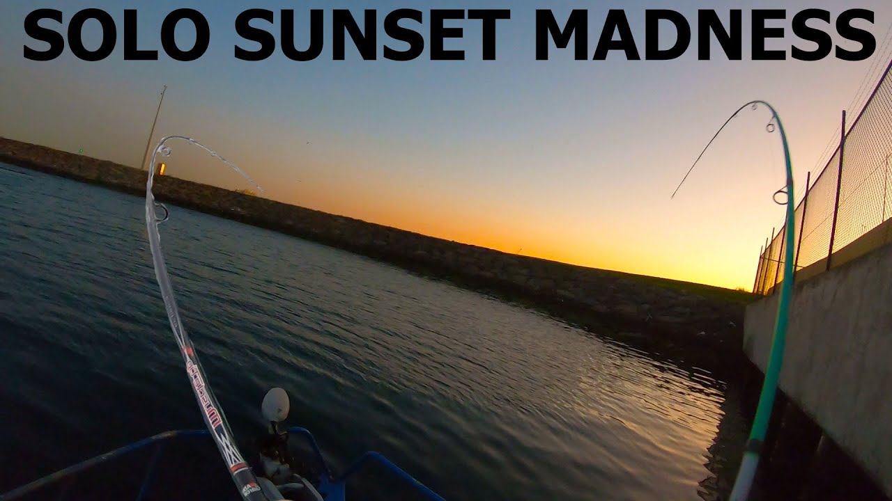 PINKY SNAPPER FISHING On Sunset SOLO W/ SOFTPLASTICS And FLATHEAD ...