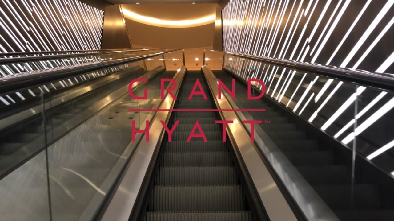 Schindler Single-File Escalators-Grand Hyatt-San Francisco, CA - YouTube