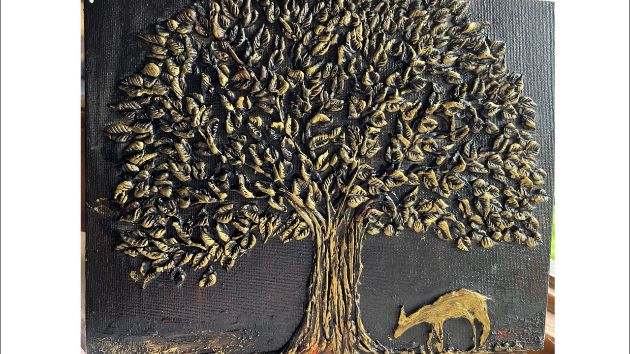 3d tree painting PART-2 , how to paint 3d tree painting - YouTube