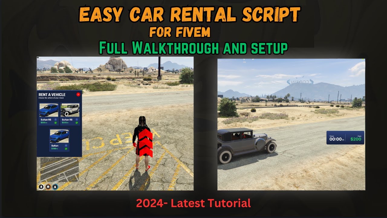 Easy Car Rental Script | With Timer System | Simple UI | Installation ...