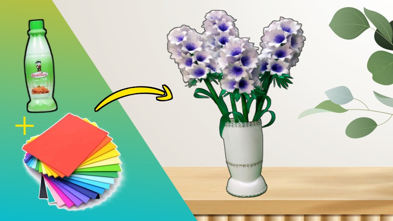 Easy and Beautiful Guldasta /How to make beautiful table pot ||#youtube ...