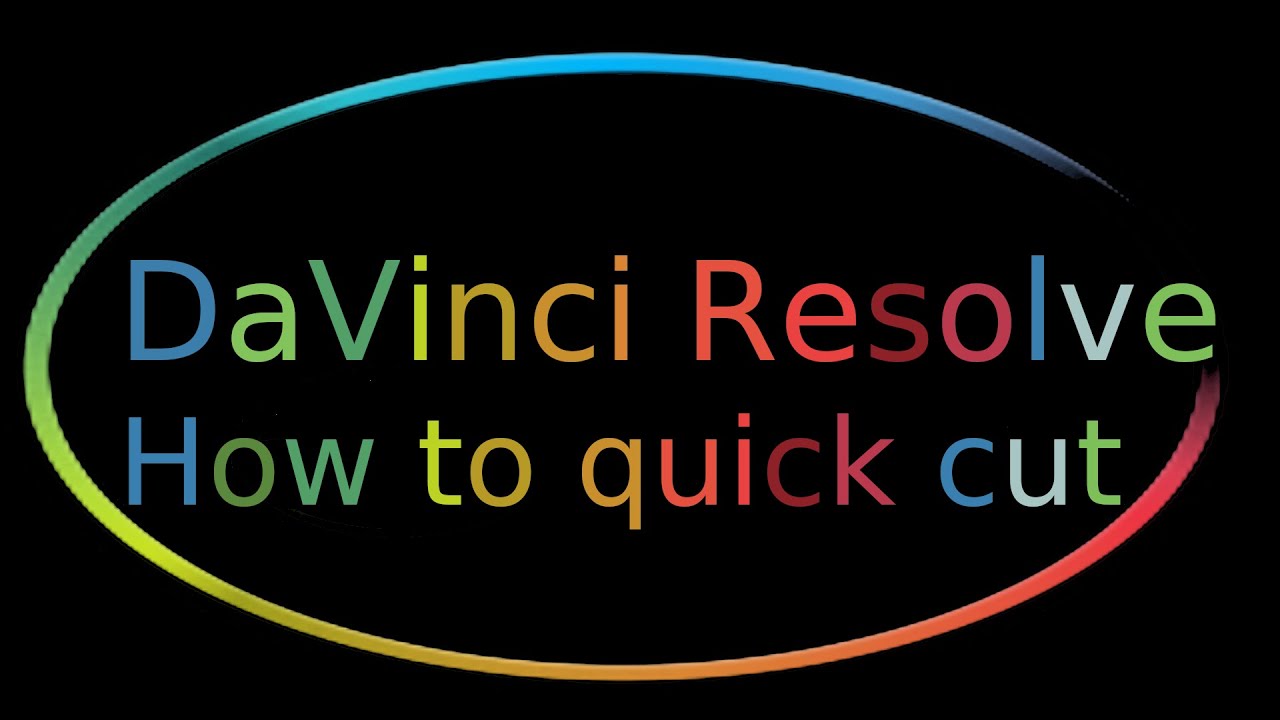 how to quick cut in DaVinci Resolve. - YouTube